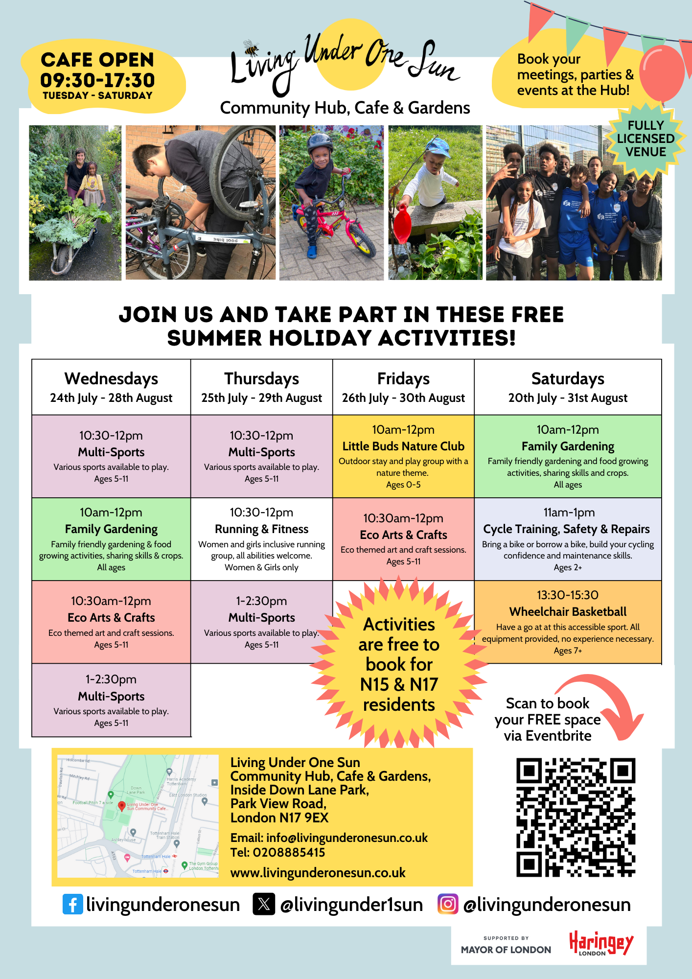 Read about Living Under One Sun - happening in Tottenham Hale